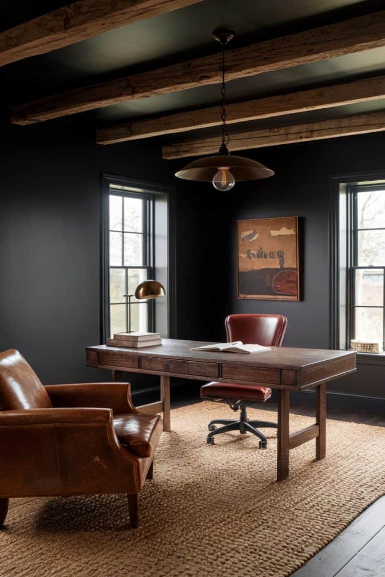 34 Sophisticated Dark Office Ideas To Transform Your Workspace