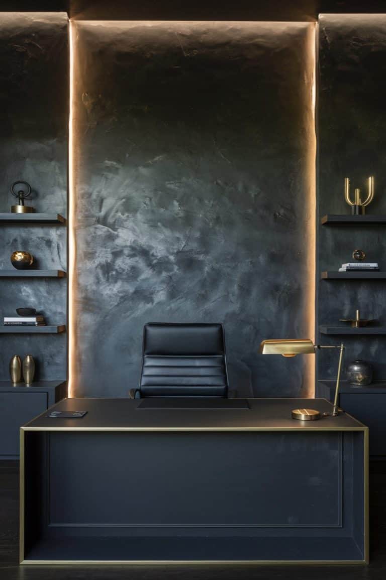 34 Sophisticated Dark Office Ideas To Transform Your Workspace
