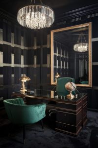 34 Sophisticated Dark Office Ideas To Transform Your Workspace