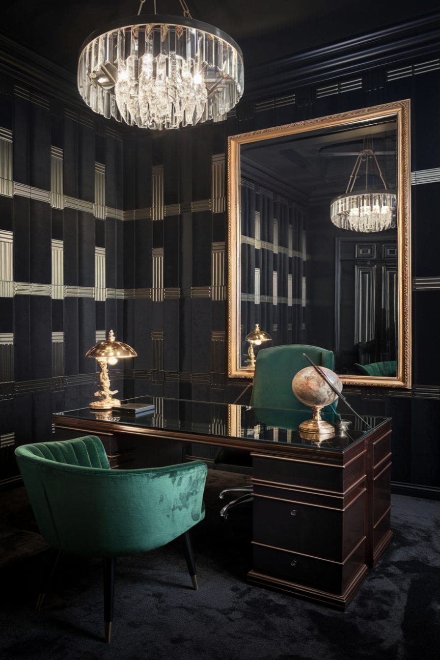 34 Sophisticated Dark Office Ideas To Transform Your Workspace