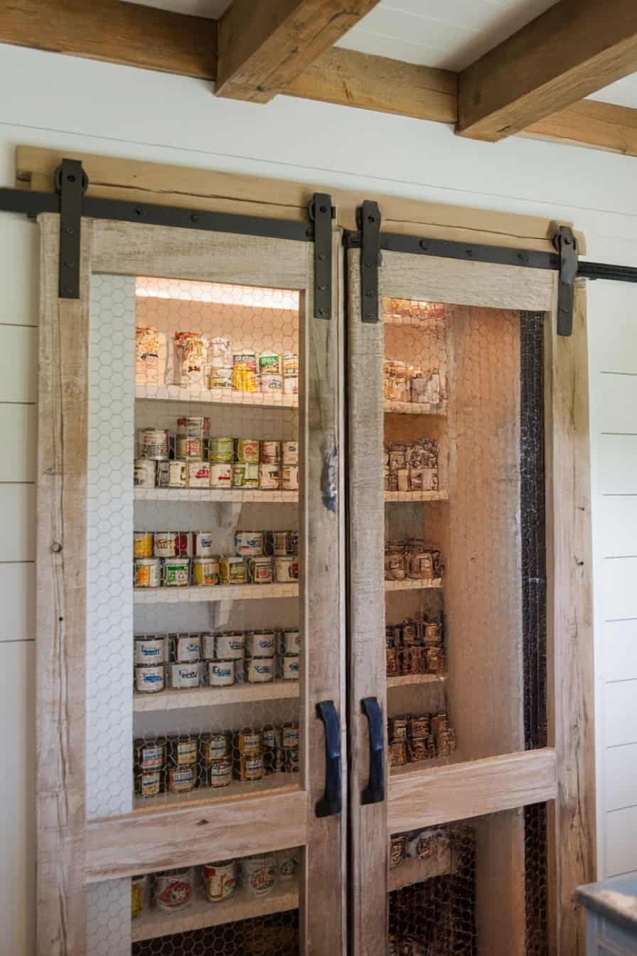 35 Creative Farmhouse Pantry Door Ideas for a Rustic Kitchen Aesthetic