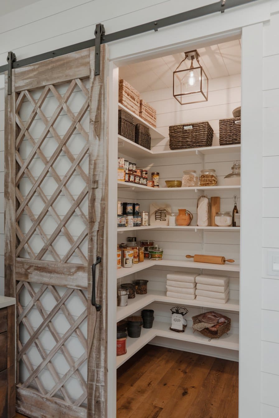 35 Creative Farmhouse Pantry Door Ideas for a Rustic Kitchen Aesthetic