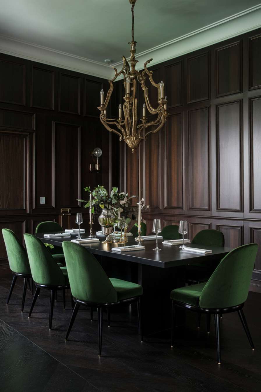 24 Moody Dining Room Ideas To Create an Elegant, Dramatic Ambiance