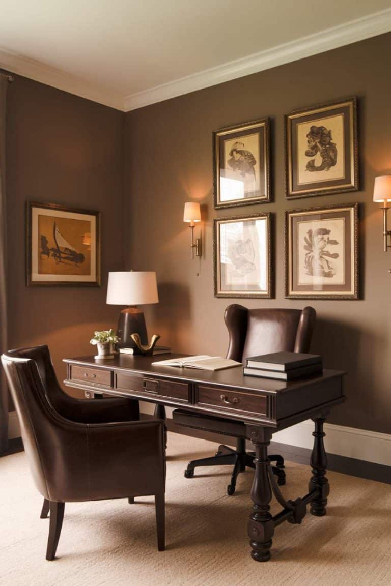 28 Moody Home Office Ideas for a Luxe and Dramatic Workspace
