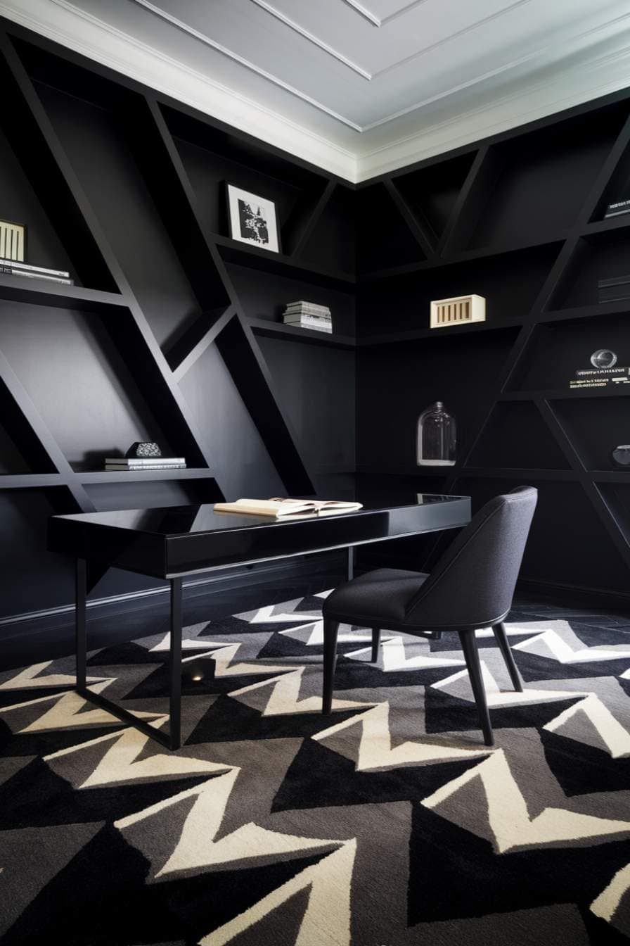 28 Moody Home Office Ideas for a Luxe and Dramatic Workspace