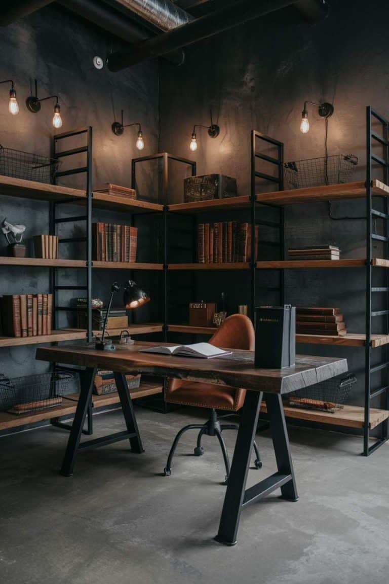 28 Moody Home Office Ideas for a Luxe and Dramatic Workspace