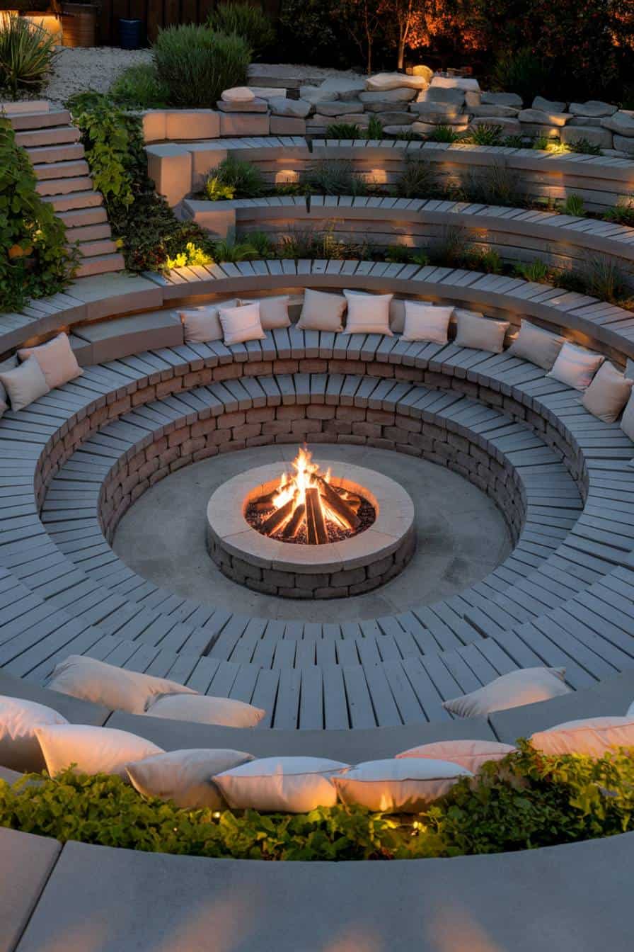 46 Creative Sunken Firepit Ideas To Warm Up Your Backyard