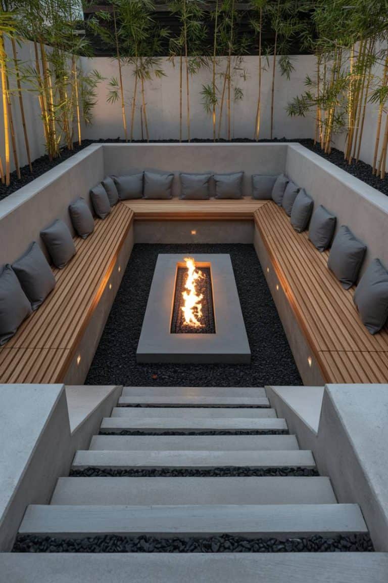 46 Creative Sunken Firepit Ideas To Warm Up Your Backyard