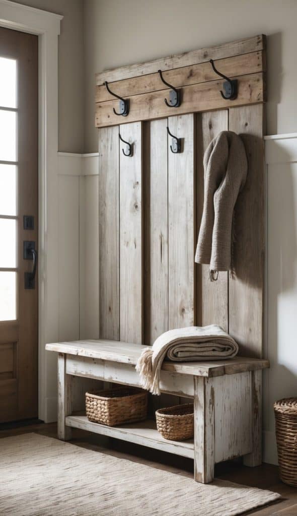 23 Farmhouse Entryway Bench Ideas for a Cozy Welcome