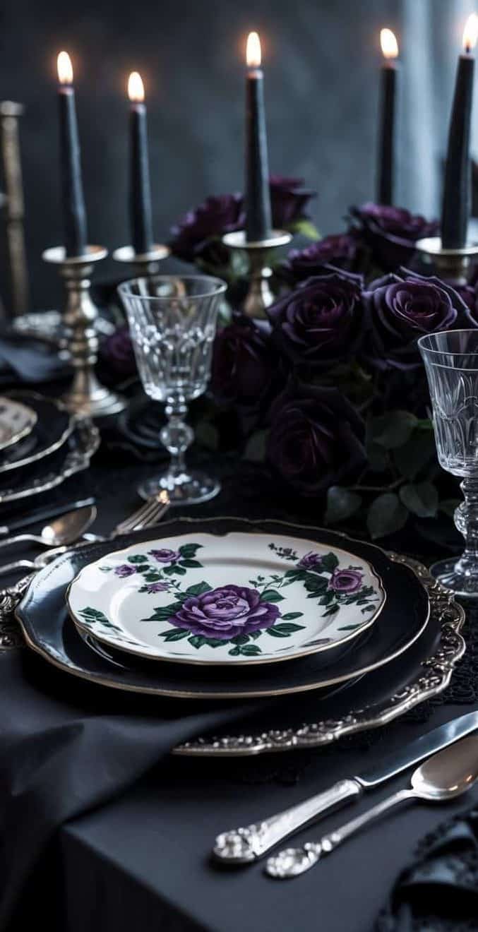 22 Gothic Tablescape Ideas for a Spooky Yet Stylish Setting