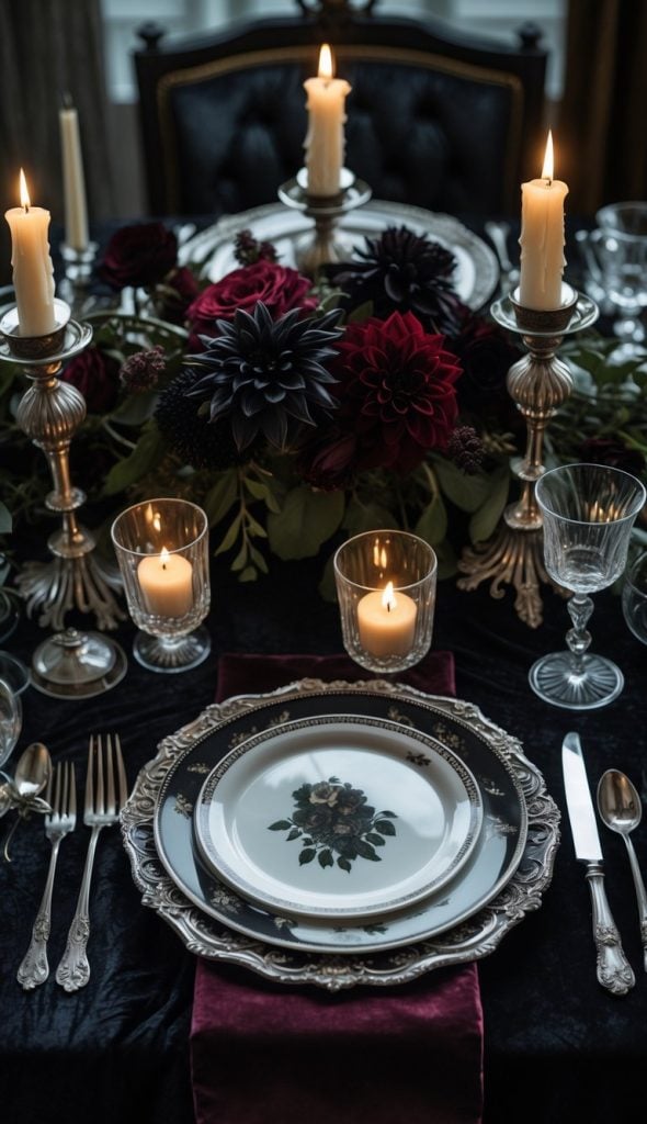 22 Gothic Tablescape Ideas for a Spooky Yet Stylish Setting