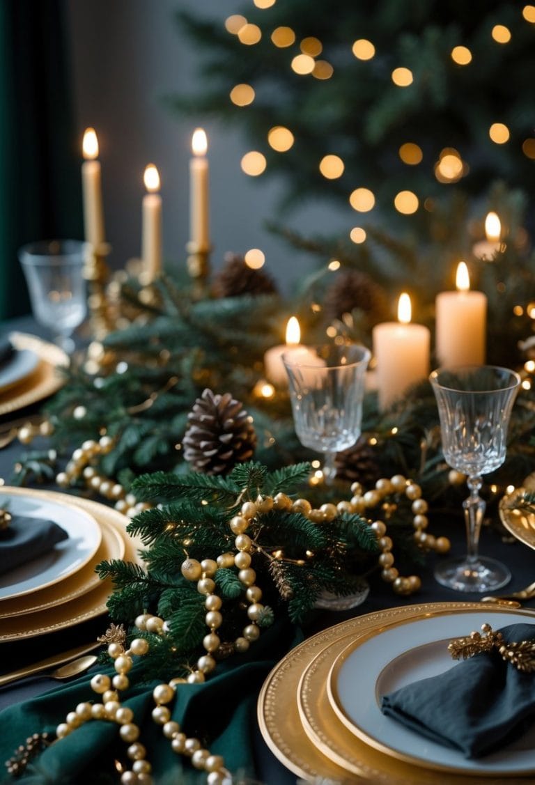 25 Moody Christmas Tablescape Ideas for a Cozy Holiday Dinner
