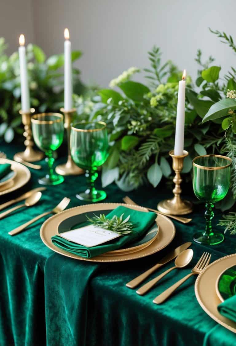 32 Green and Gold Tablescape Ideas for Elegant Celebrations