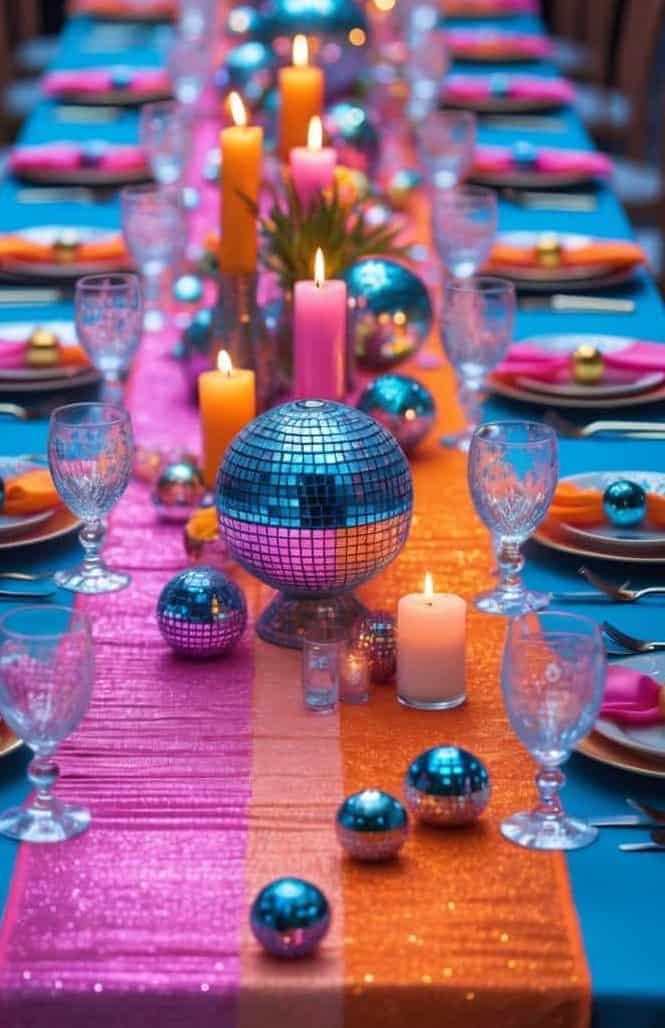 19 Disco Tablescape Ideas To Light Up Your Next Party