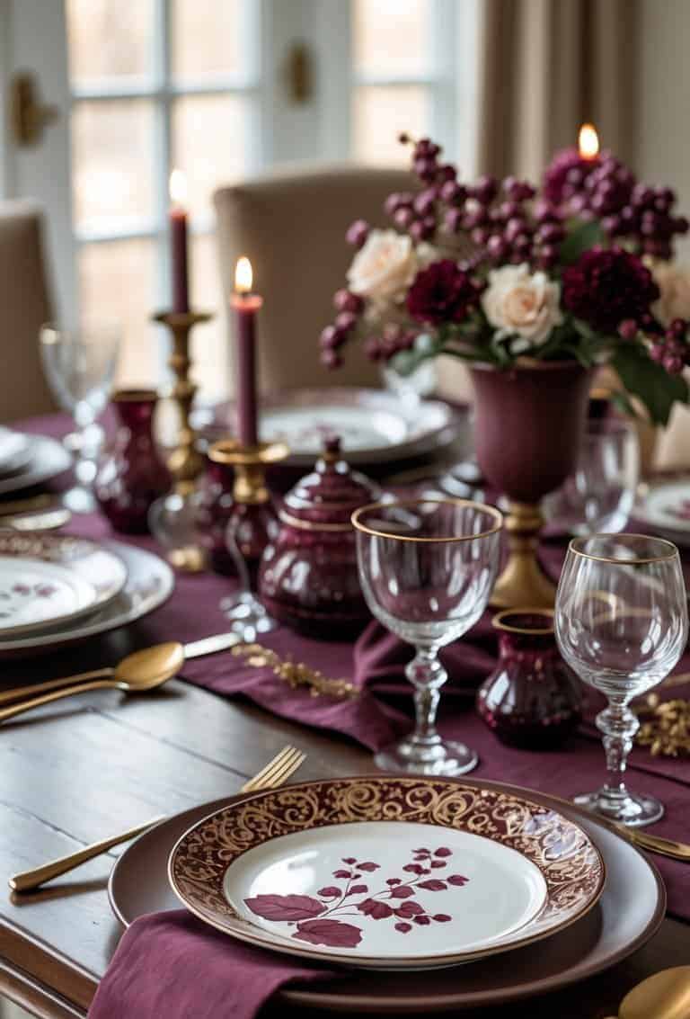23 Burgundy Tablescape Ideas for Memorable Events