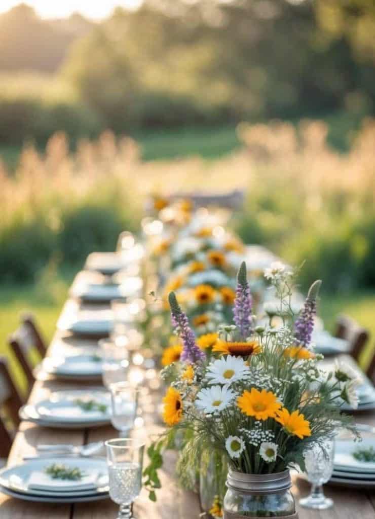 29 Farm Table Wedding Tablescape Ideas for Rustic Elegance