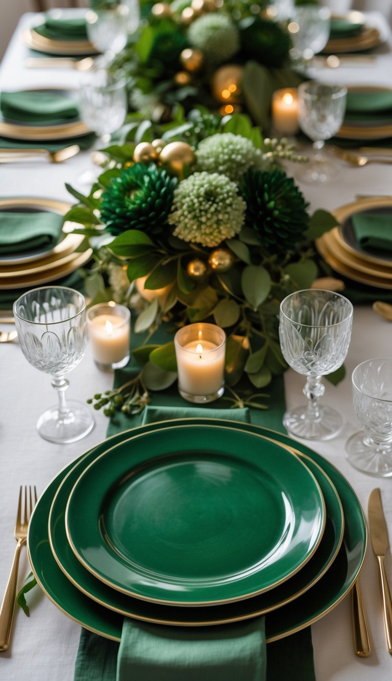 32 Green and Gold Tablescape Ideas for Elegant Celebrations
