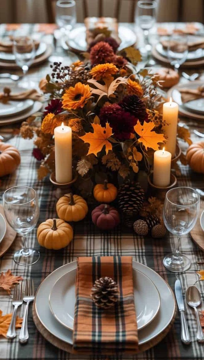 27 Plaid Tablescape Ideas for Cozy, Nostalgic Gatherings