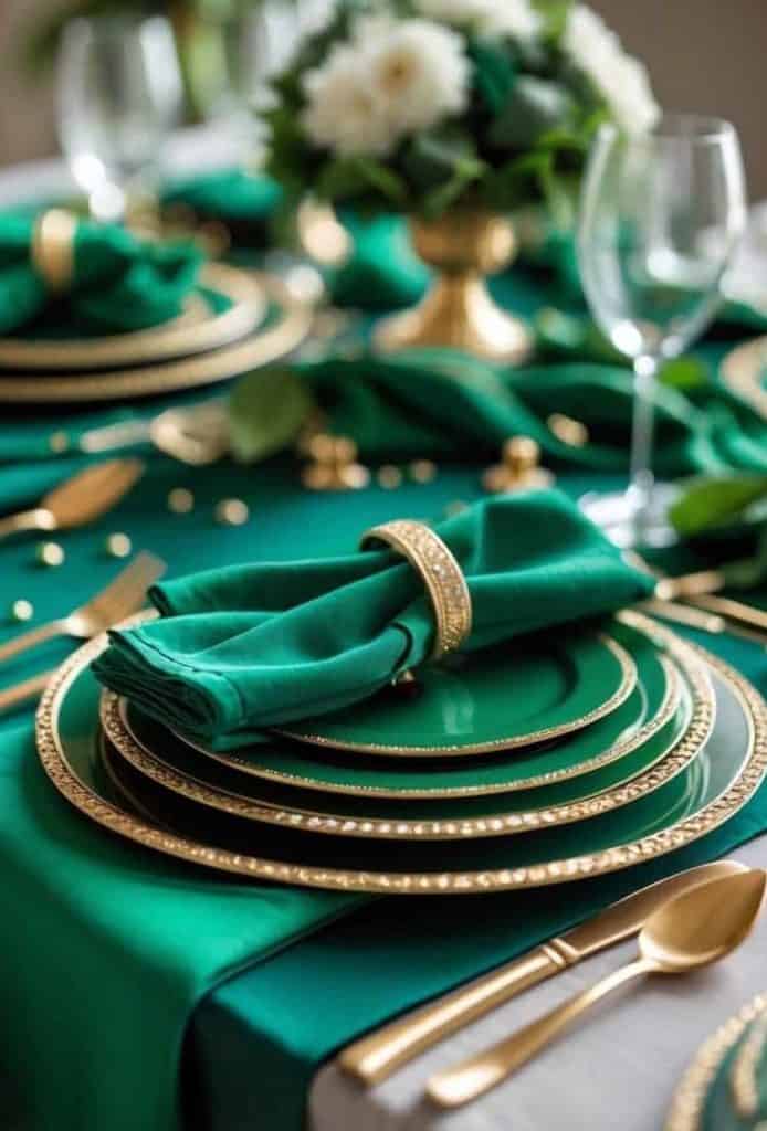 25 Emerald Green Tablescape Ideas for a Luxe Dining Experience