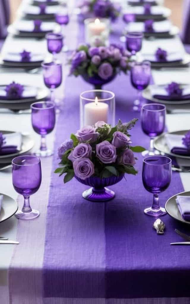 33 Purple Tablescape Ideas for Bold Celebrations