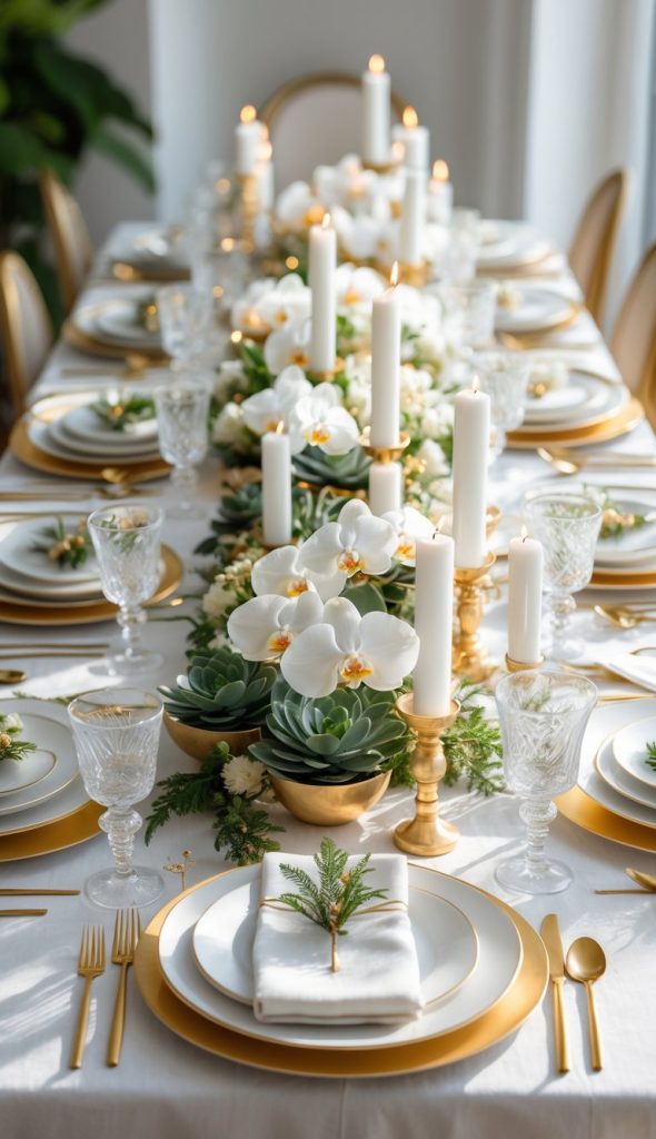 25 White and Gold Tablescape Ideas for Luxe, Stylish Dining