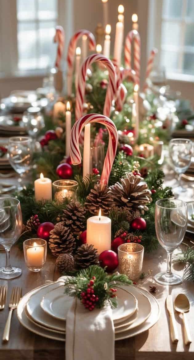 23 Candy Cane Tablescape Ideas: Festive Decor for Holiday Meals