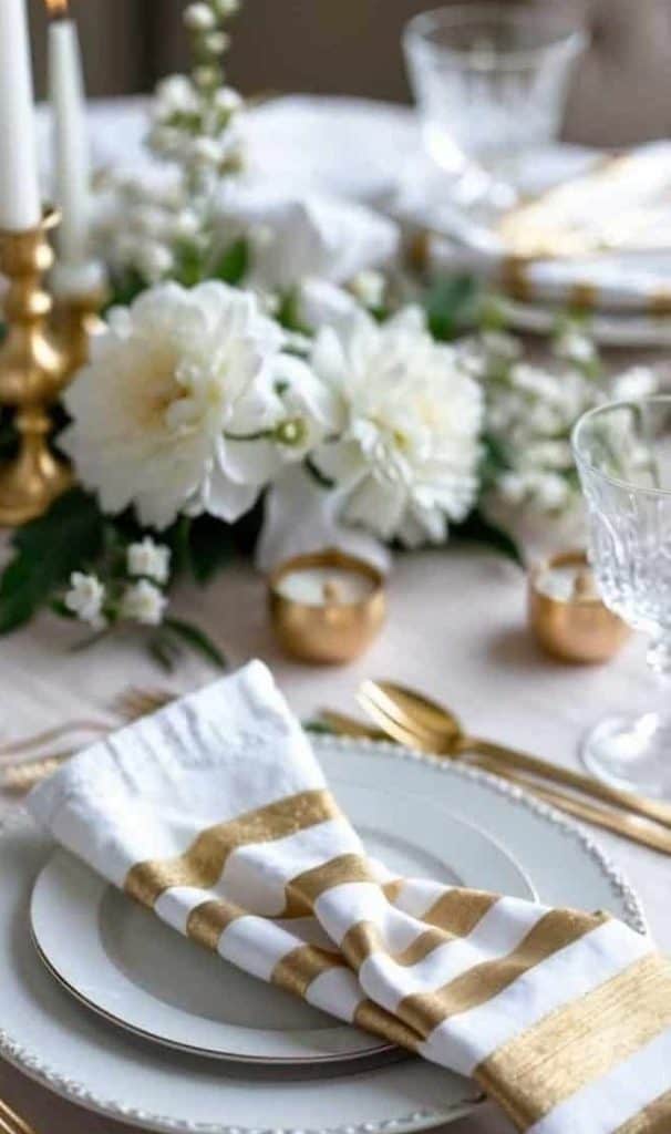 25 White and Gold Tablescape Ideas for Luxe, Stylish Dining