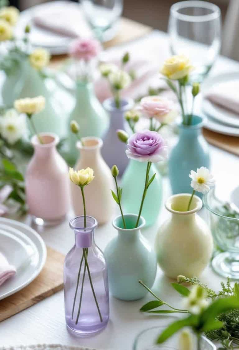 31 Bud Vase Tablescape Ideas: Minimal Single-Stem Floral Beauty