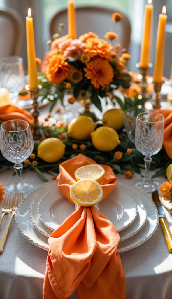 31 Orange Tablescape Ideas for Warm, Zesty Meals